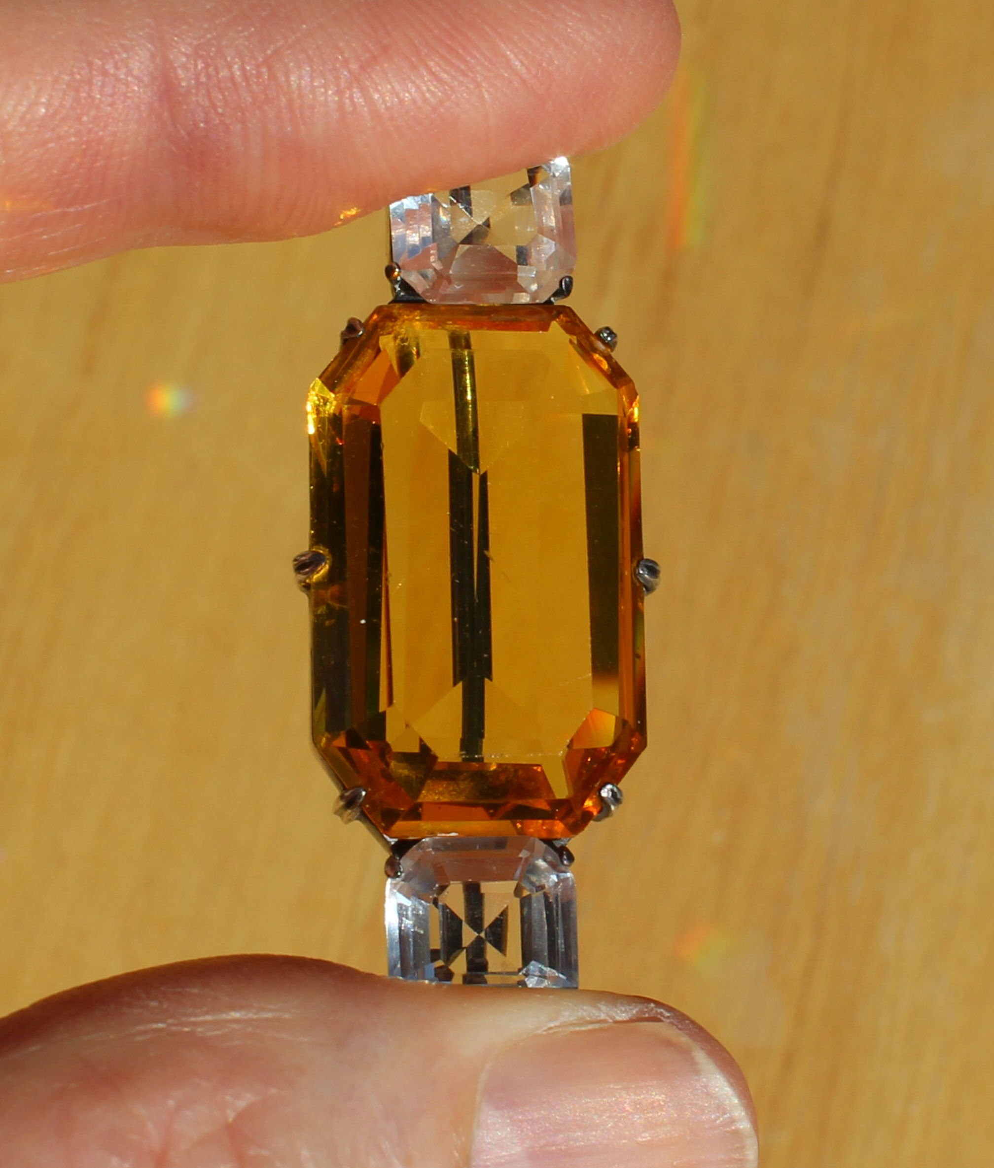 STERLING Deco 1930s Pin, Glass Sets, Well Made - Etsy