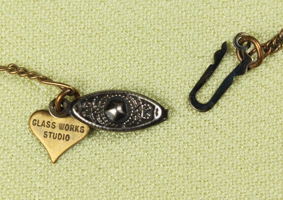 1980s Glass Works Studio necklace, 16 lovely charms a… - Gem