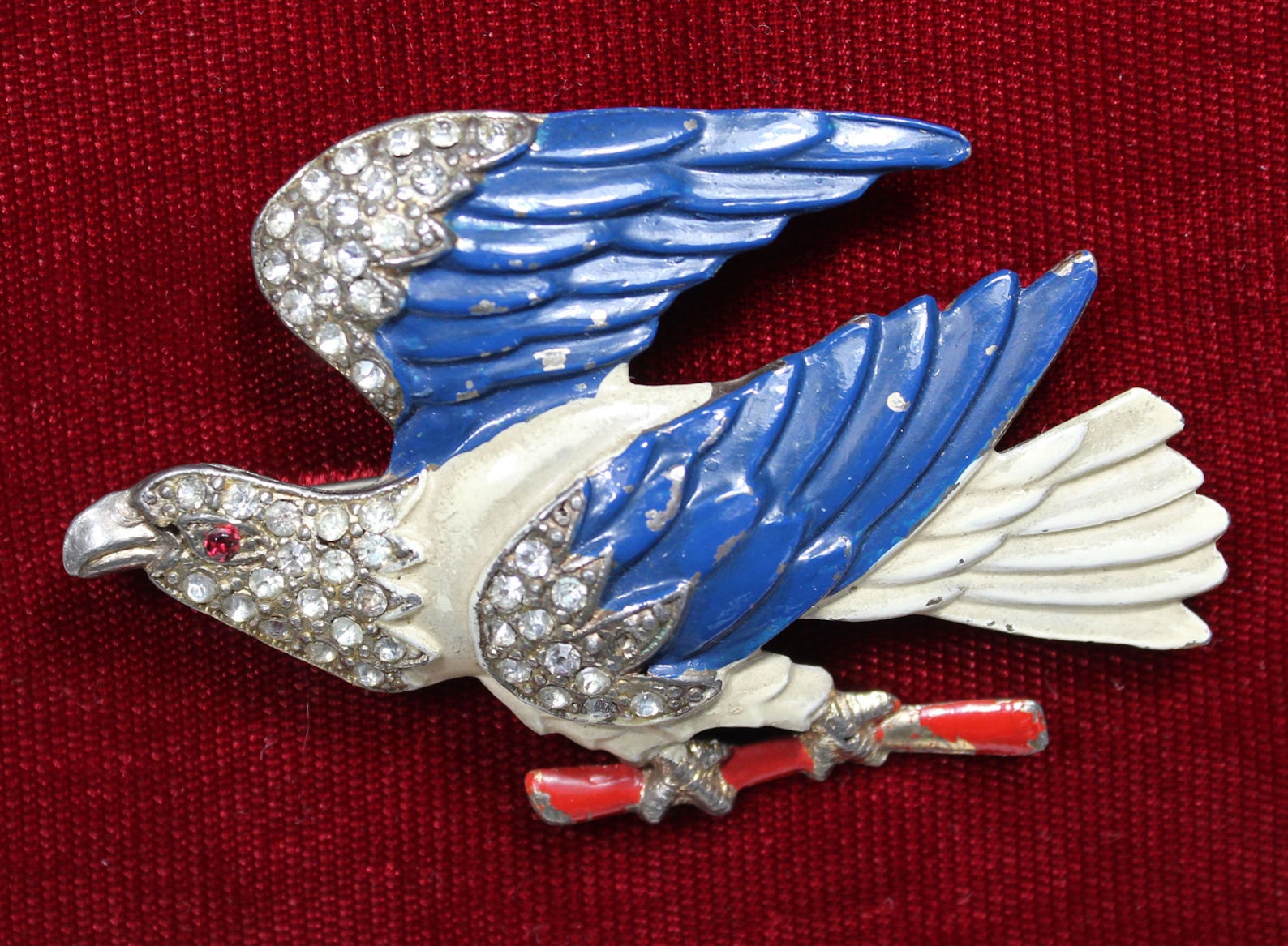 World War II Patriotic American Eagle Pin 1940s Large Size | Etsy