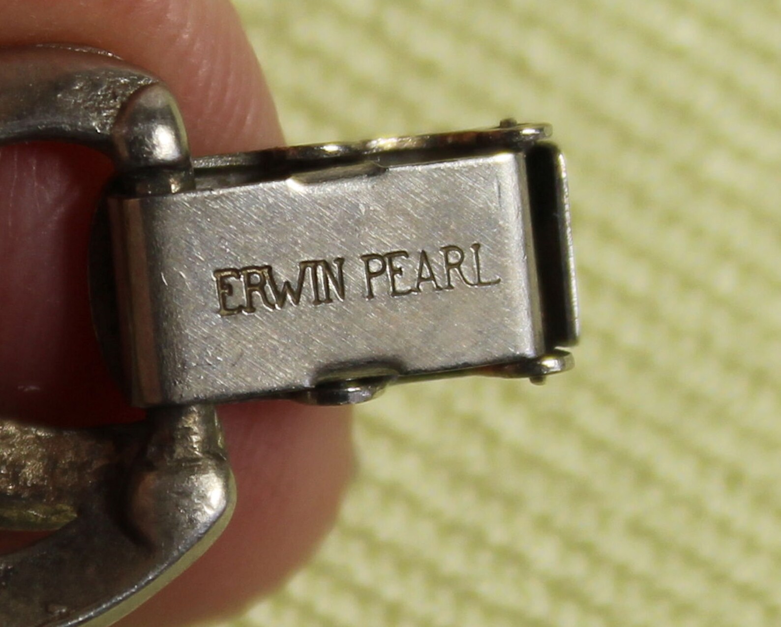 Erwin PEARL Necklace, Impressive Design, Silver Tone, Stamped, 16 ...