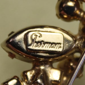 SHERMAN PIN, Aurora Borealis Sets, Handsome Glitz “spray” Design ...