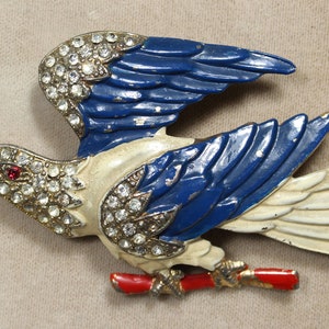 World War II Patriotic American Eagle Pin, 1940s, Large Size - Etsy
