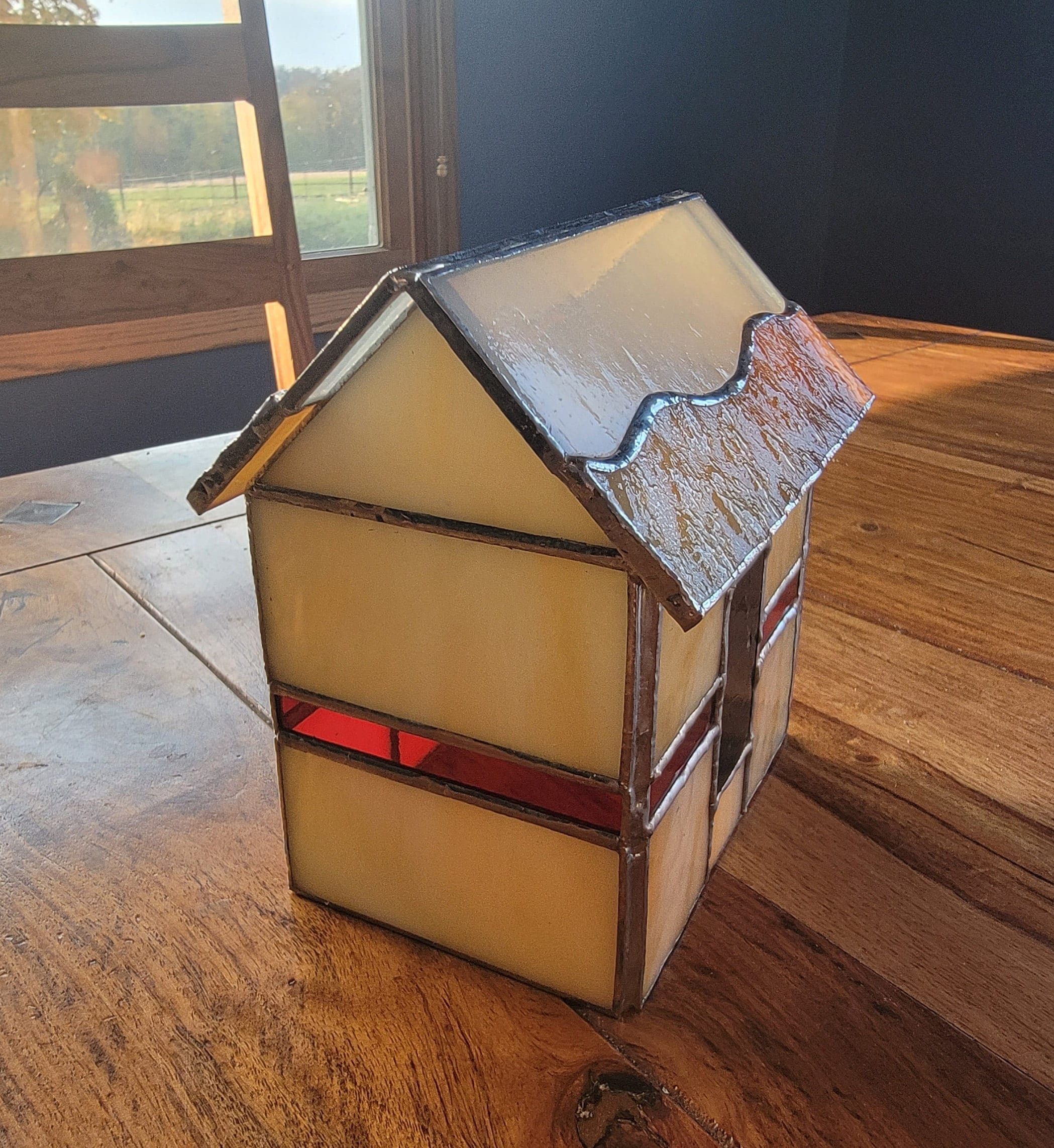 3D Stained Glass Ginger Bread House - Etsy