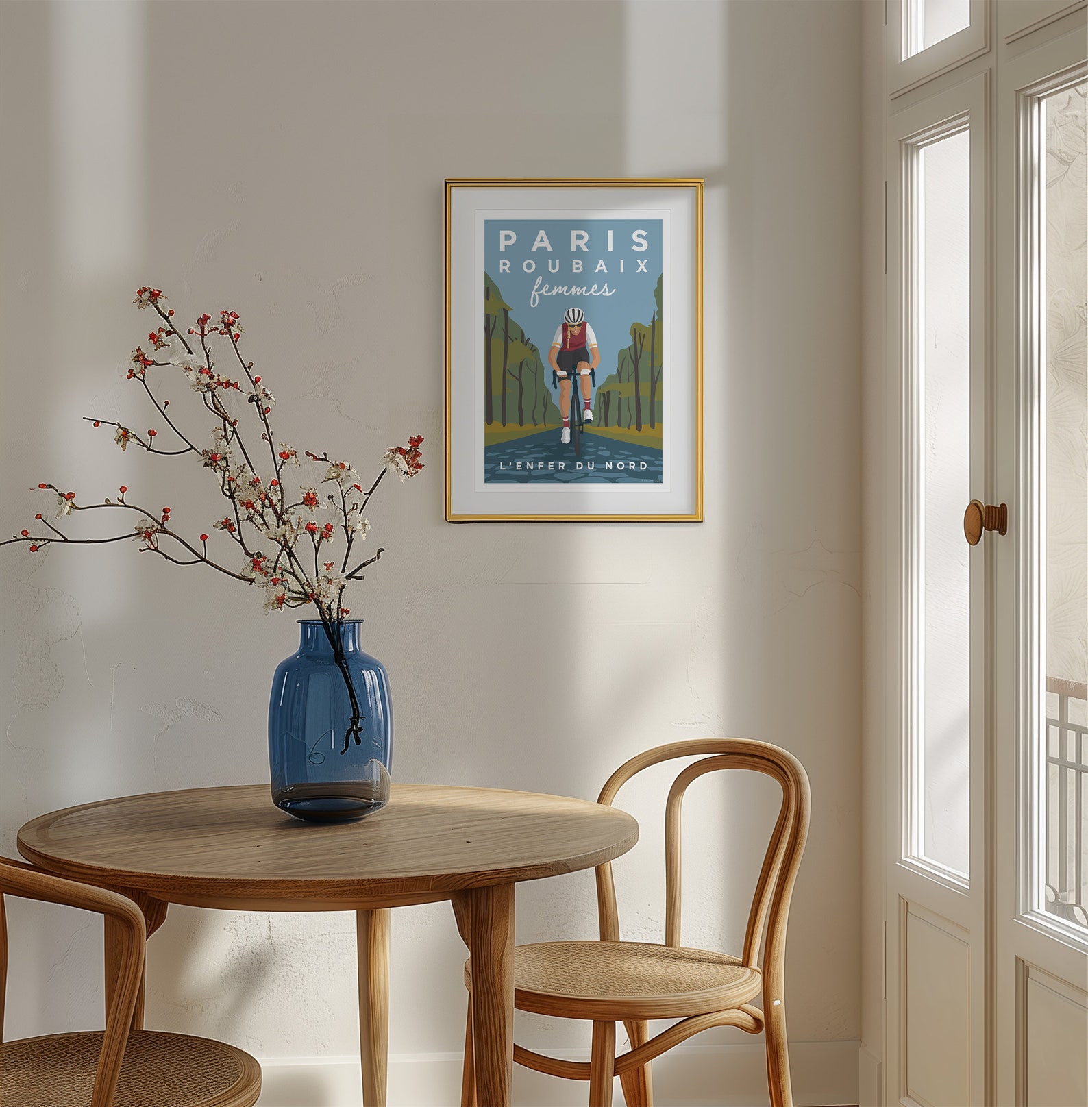 Paris Roubaix Femmes Art Print: Women's Cycling Race Poster - Etsy