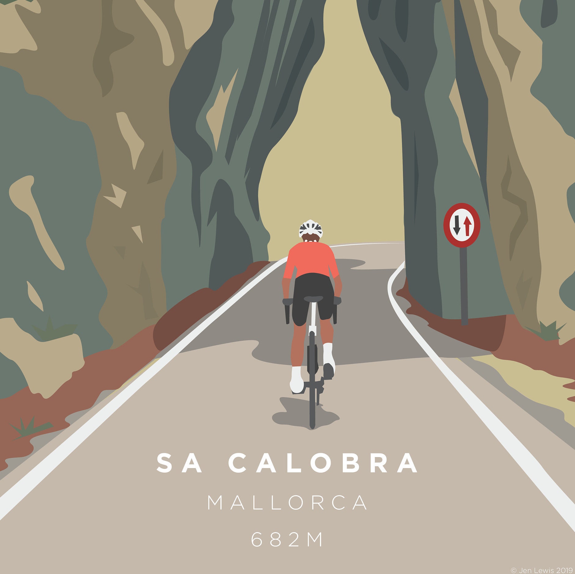 Sa Calobra Tunnel Mallorca Cycling Print - Etsy Canada