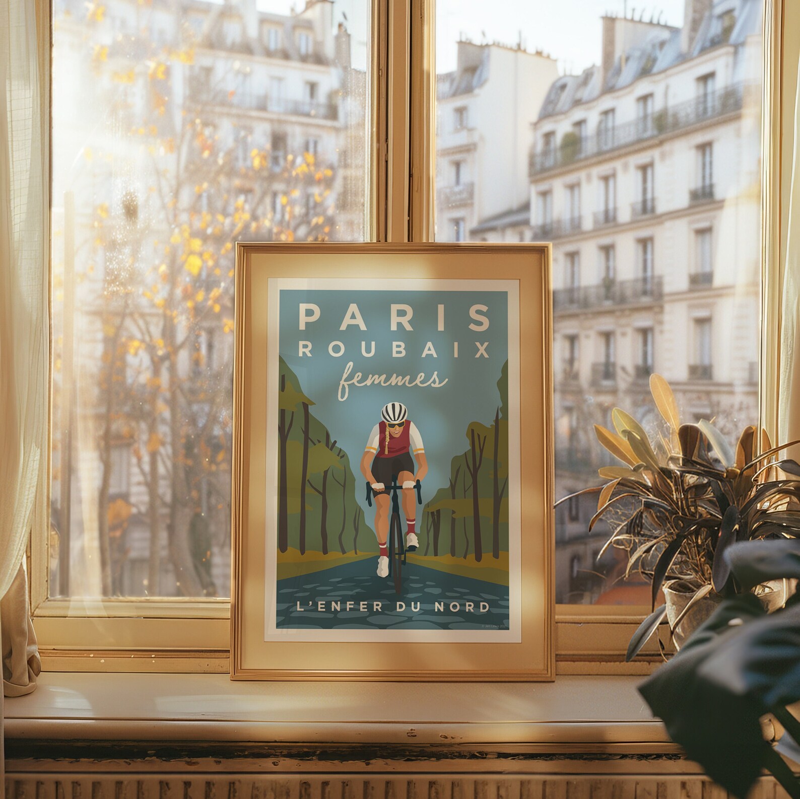Paris Roubaix Femmes Art Print: Women's Cycling Race Poster - Etsy