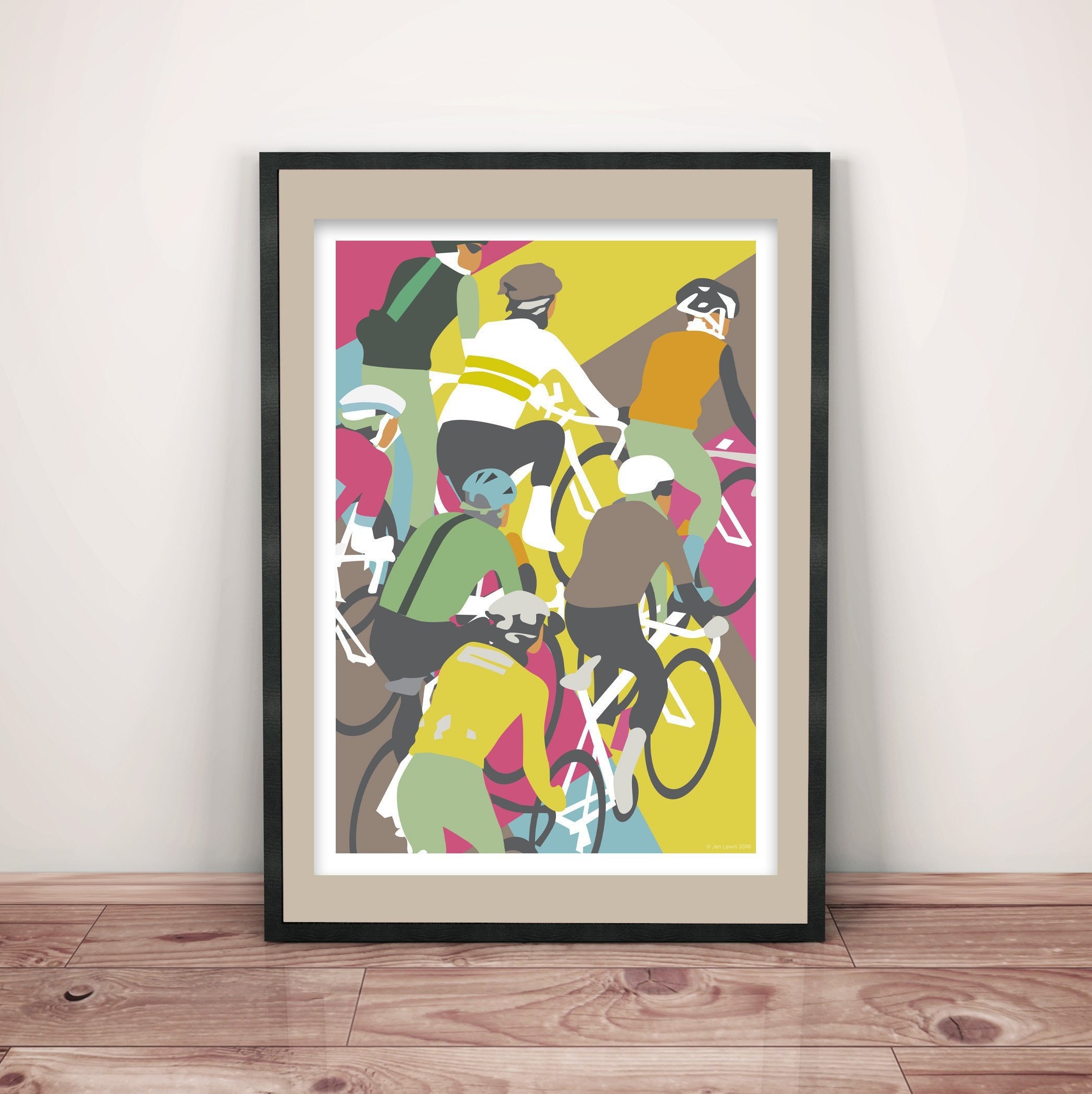 Bunch Riders Cycling Print | Etsy