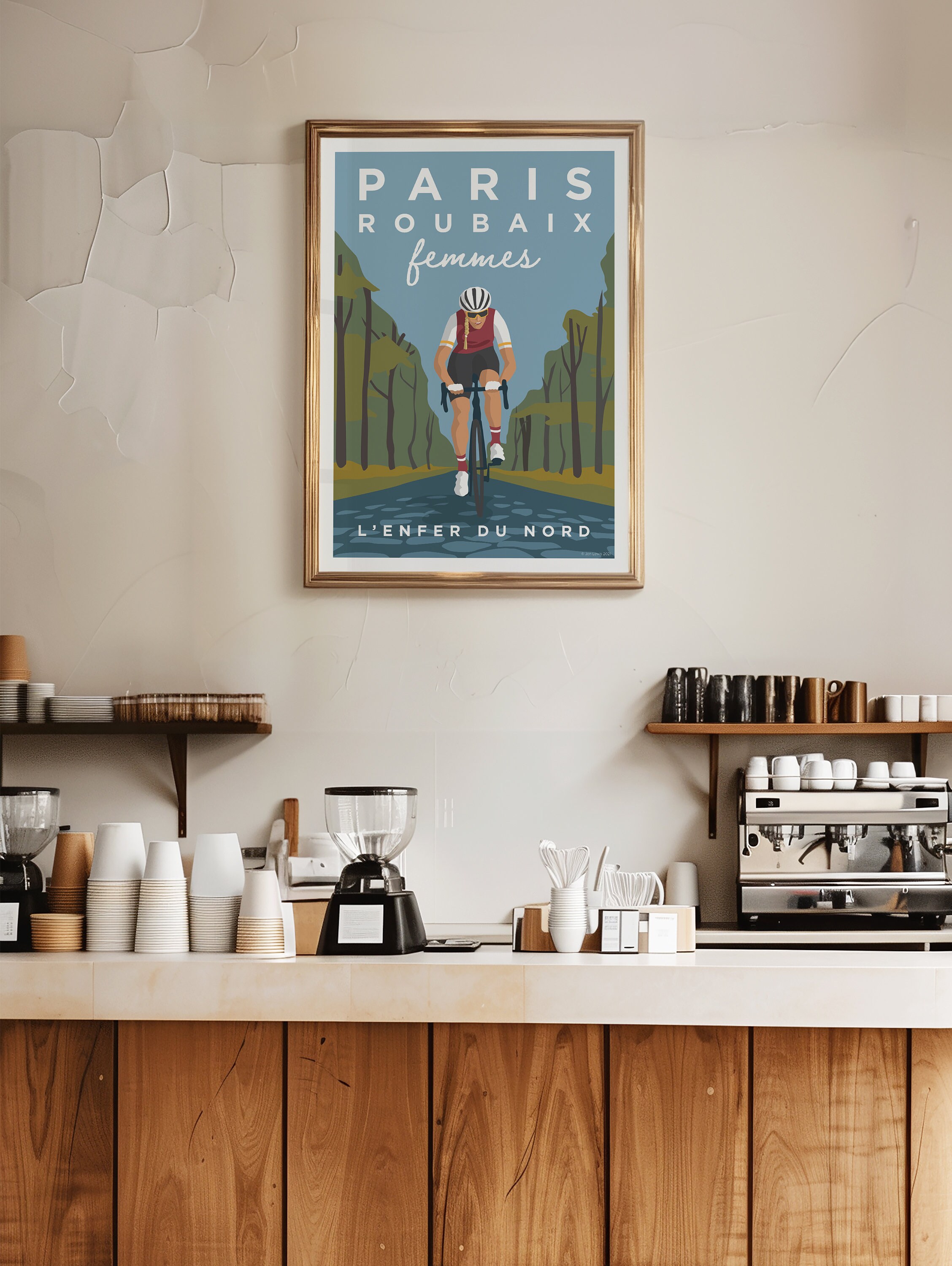 Paris Roubaix Femmes Art Print: Women's Cycling Race Poster - Etsy