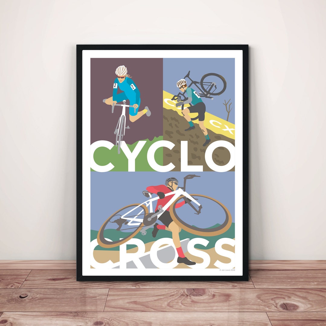 Cyclocross Art Print: Cycling Skills Illustration - Etsy