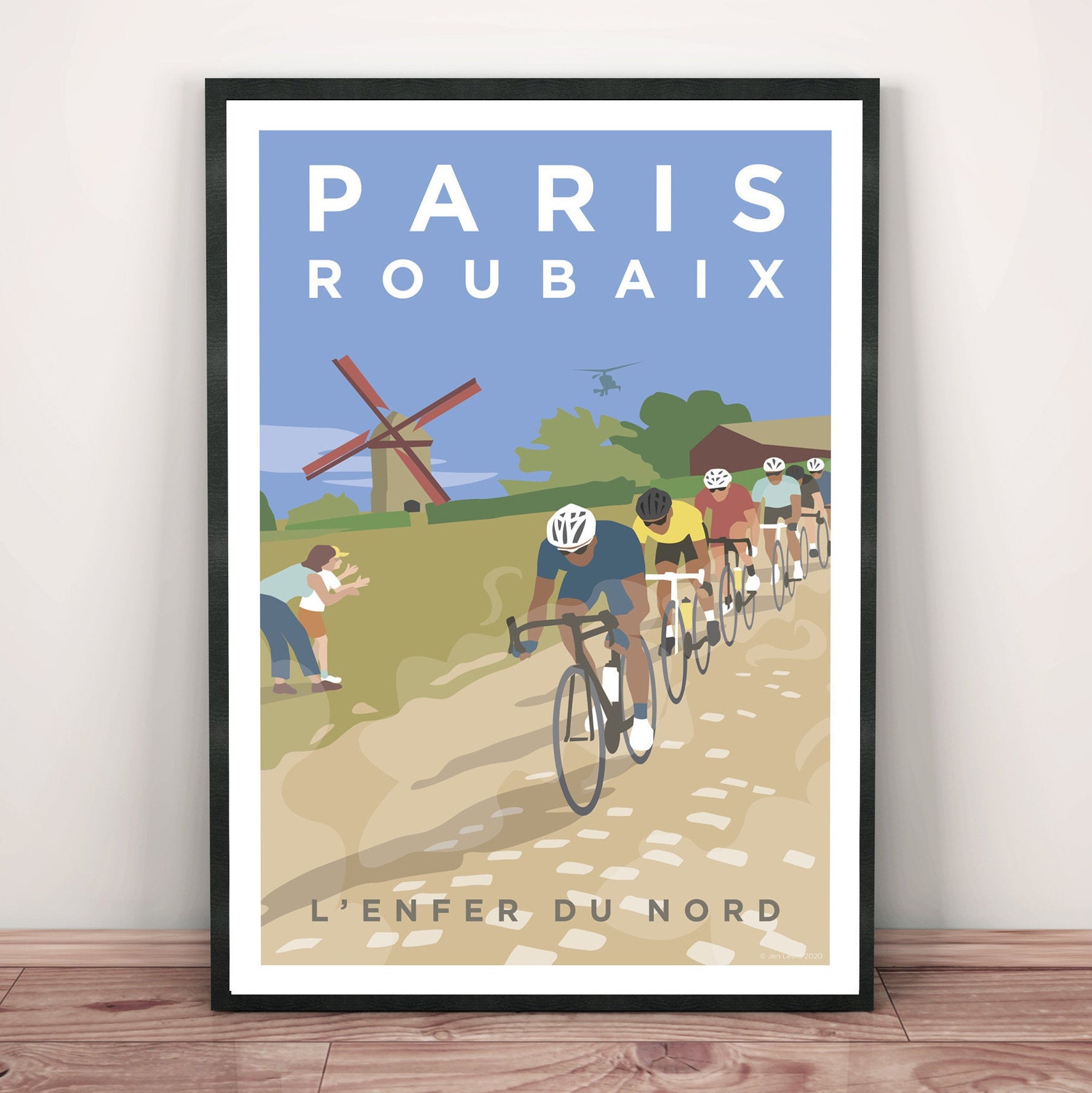 Paris Roubaix Cycling Monument Print - Etsy