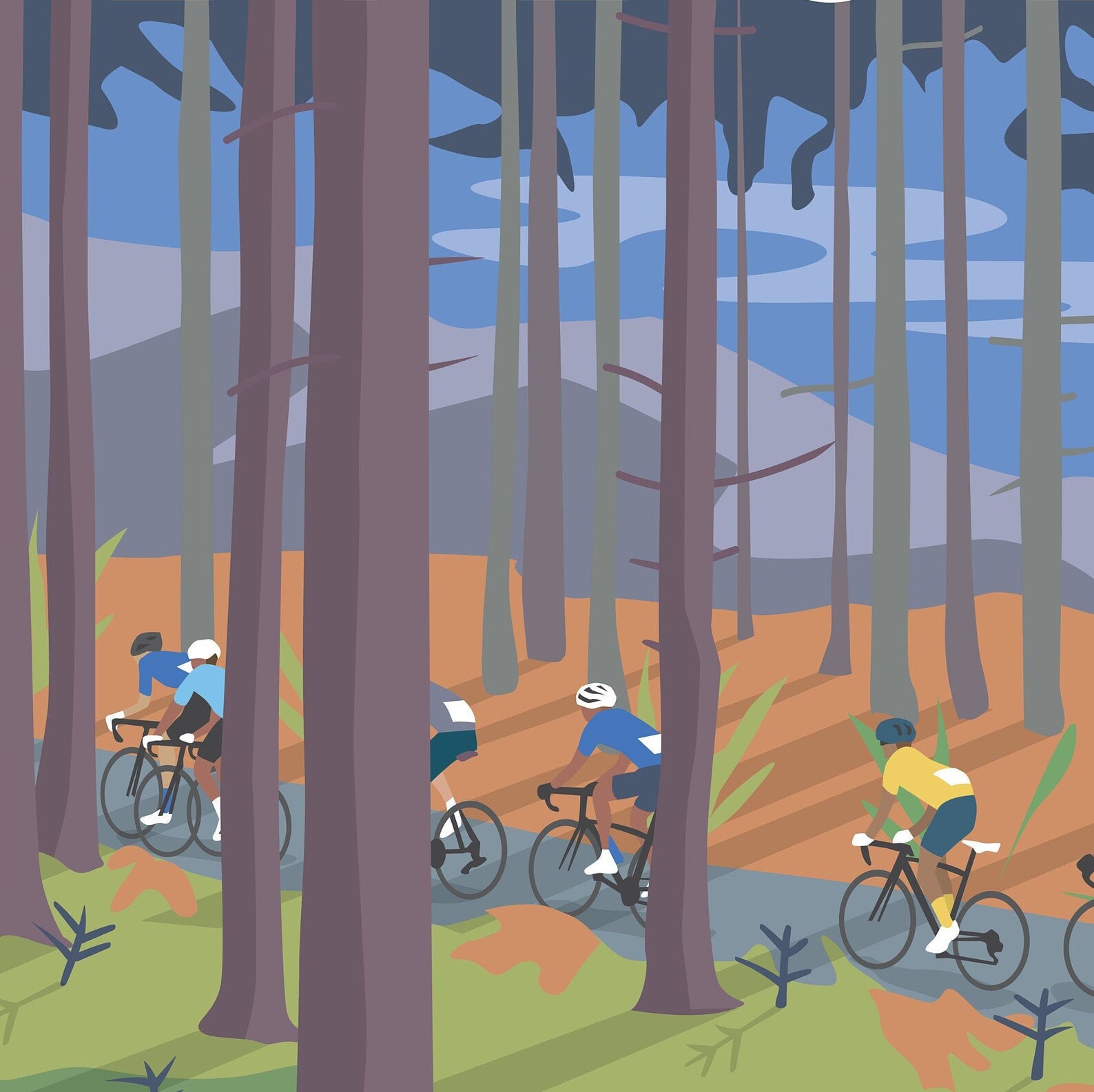 Liege Bastogne Liege Cycling Race Art Print: Belgian Monument Giclée ...