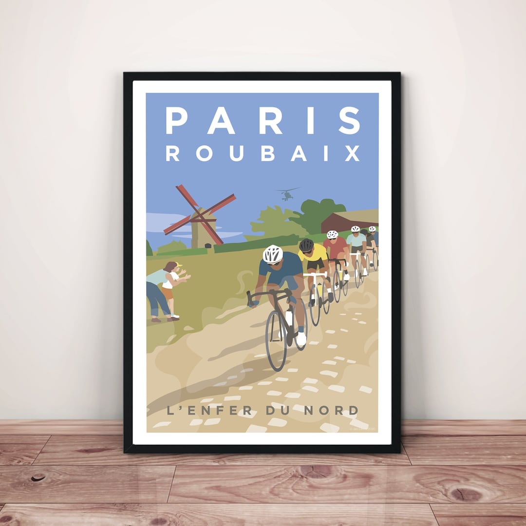 Paris Roubaix Cycling Monument Art Print • Paris Roubaix Poster Art ...