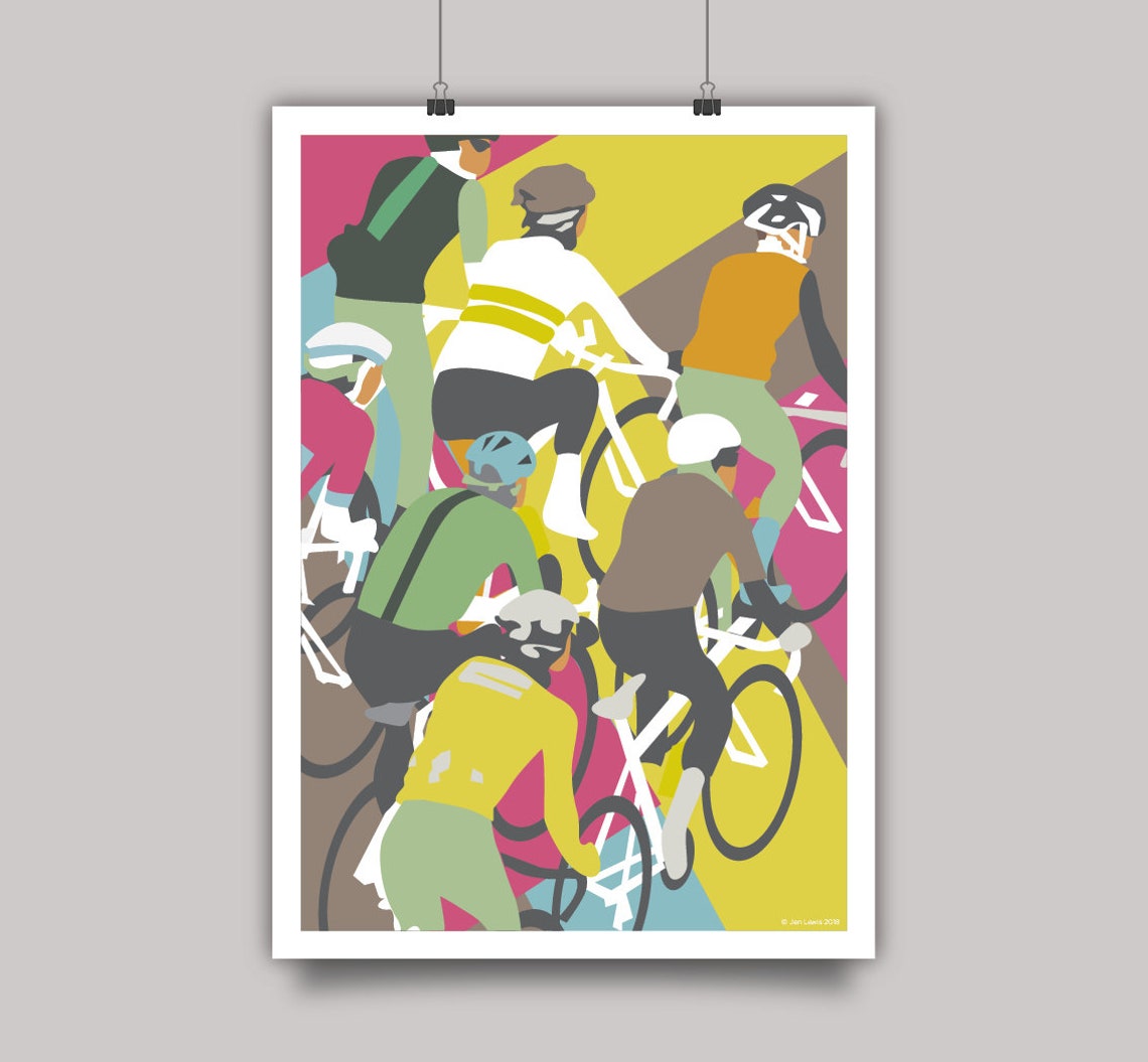 Bunch Riders Cycling Print - Etsy UK