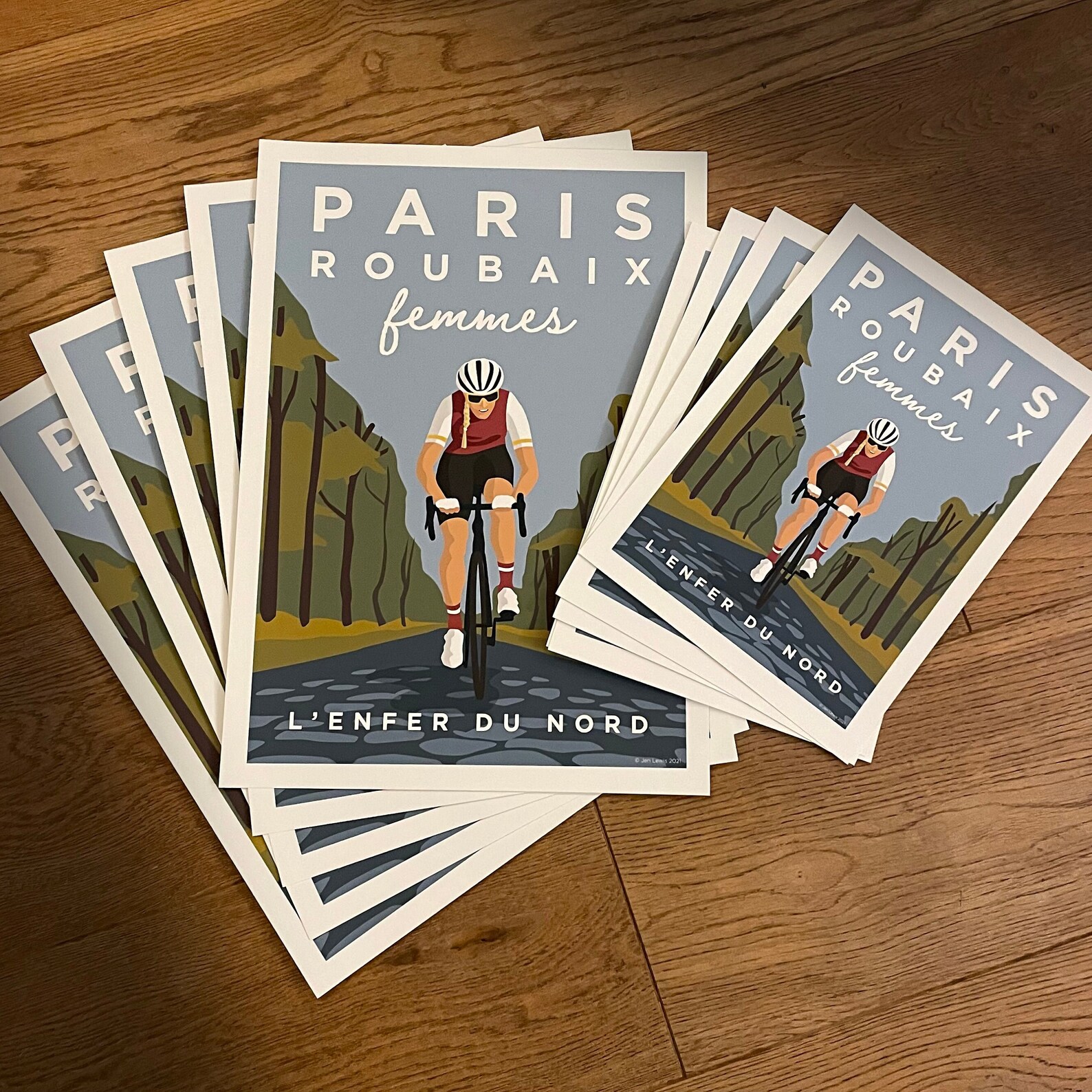 Paris Roubaix Femmes Art Print: Women's Cycling Race Poster - Etsy