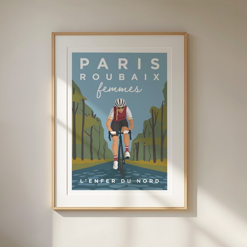 Paris Roubaix Femmes Art Print: Women's Cycling Race Poster - Etsy