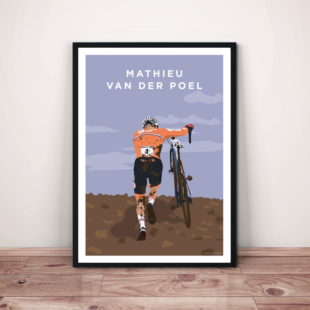 Mathieu Van Der Poel Cycling Cyclocross Print • MVDP Cyclist Artwork ...
