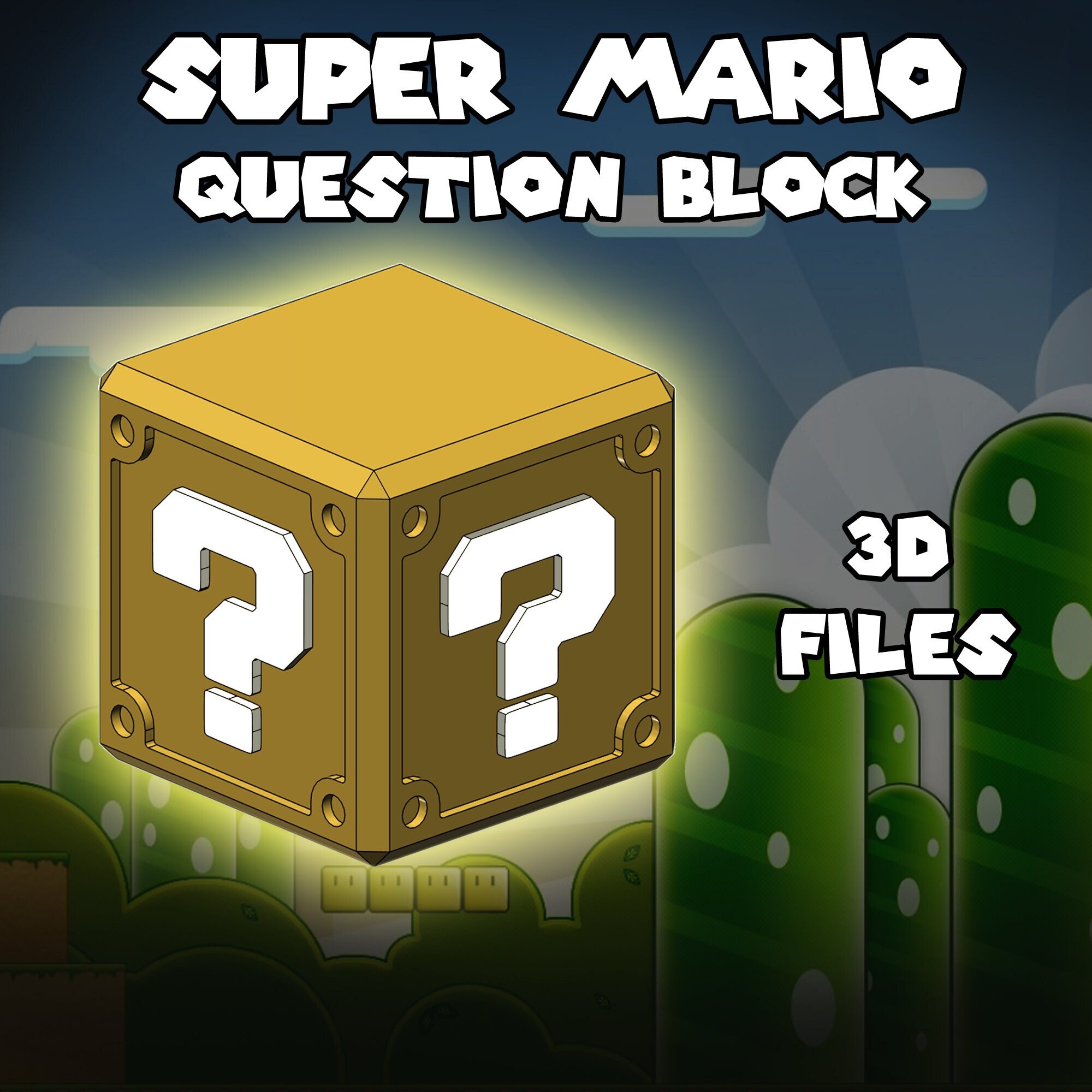 Super Mario Question Block - Etsy