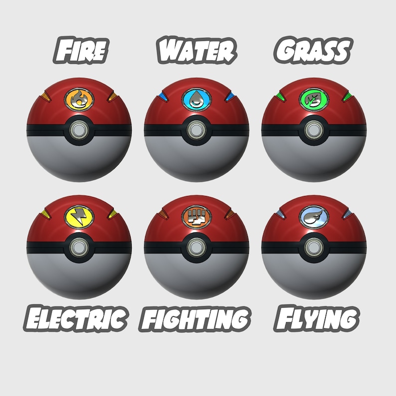 Pokeball types Set 1 - Etsy