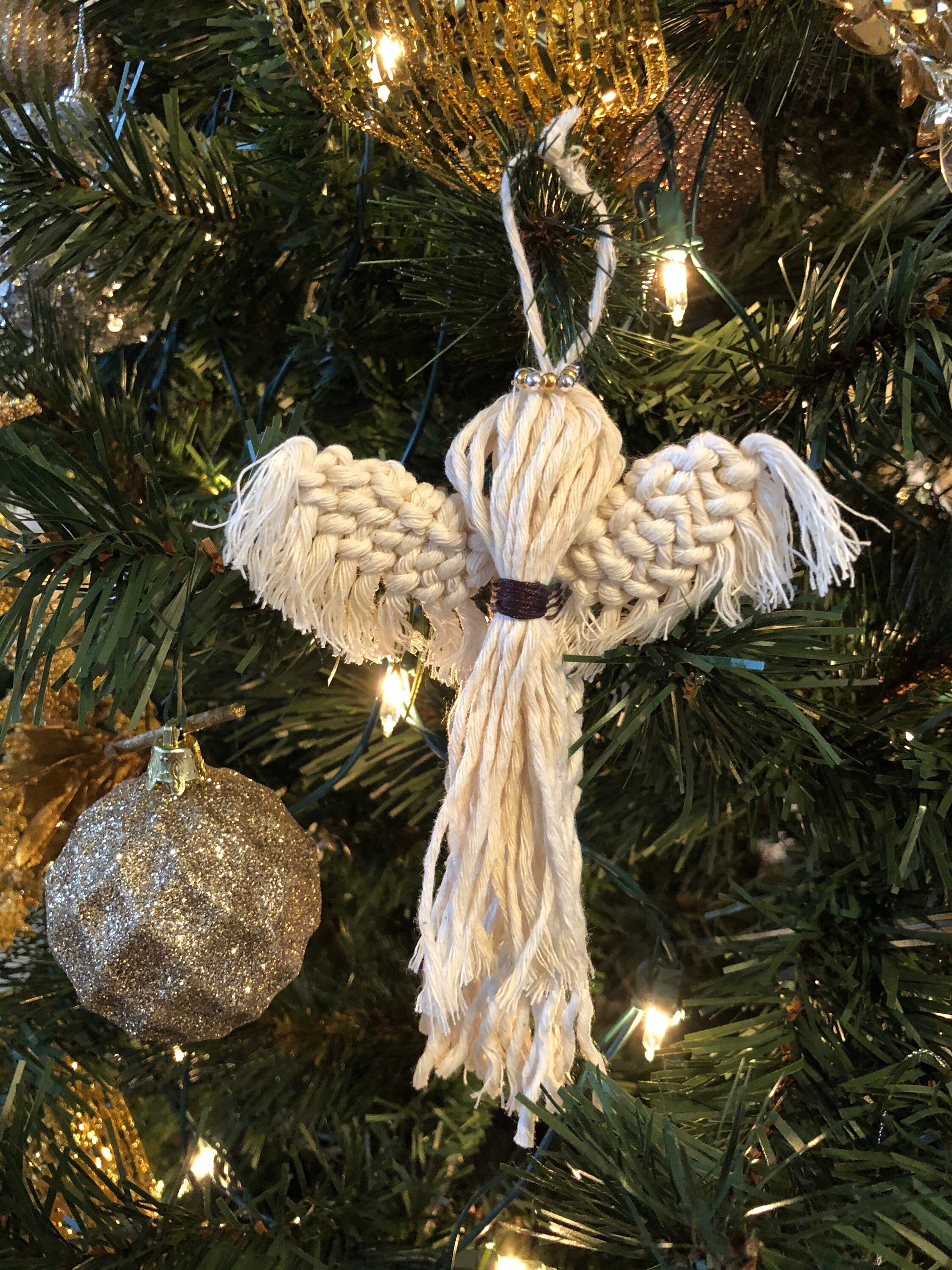 Macrame Angel Ornaments | Macrame Angel Wall Hanging - Etsy