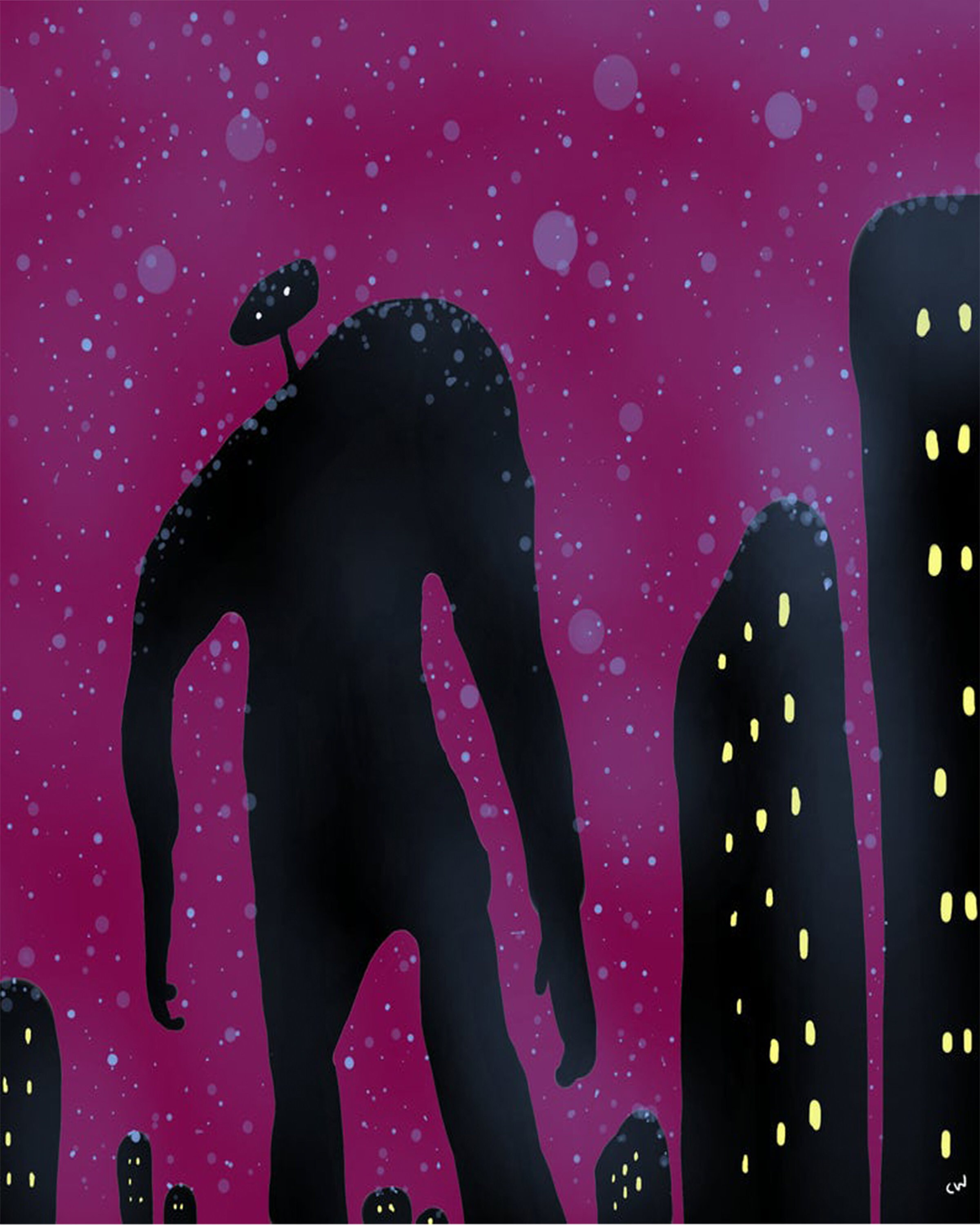 Silent Night Giant Alien Machines Art Print Poster - Etsy