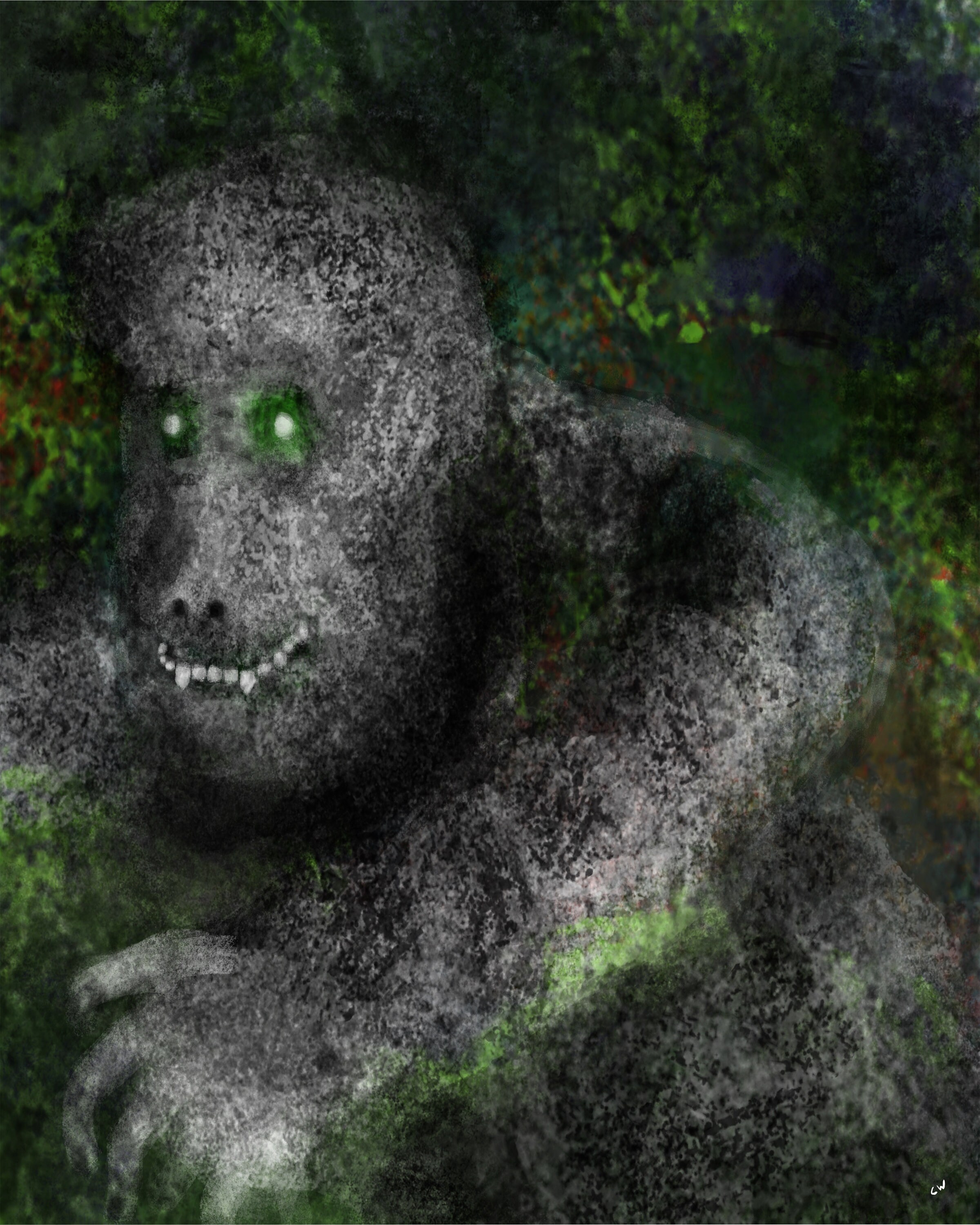 Zombie Stone Creature 16x20 Art Print Poster - Etsy