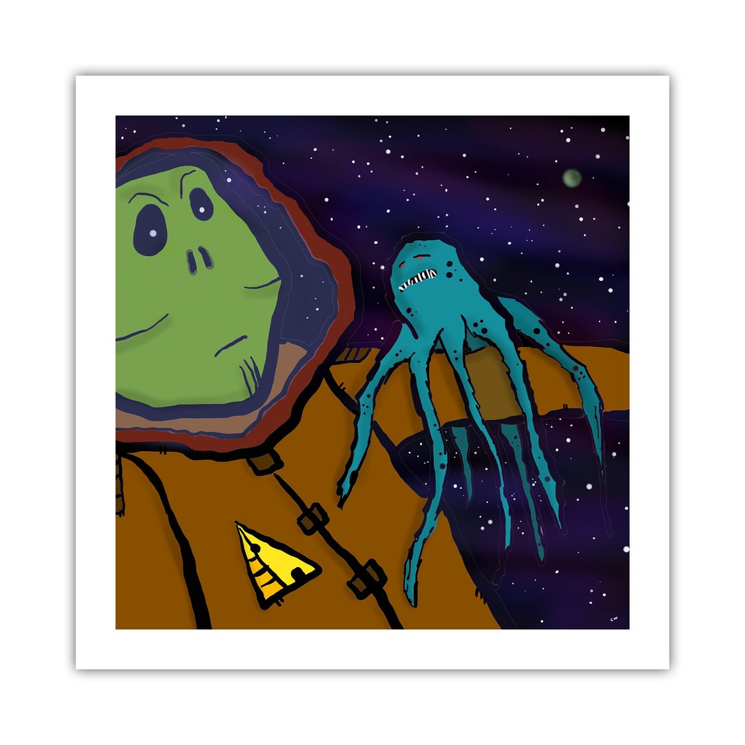 Cute Space Critters Science Fiction Poster Print - Etsy