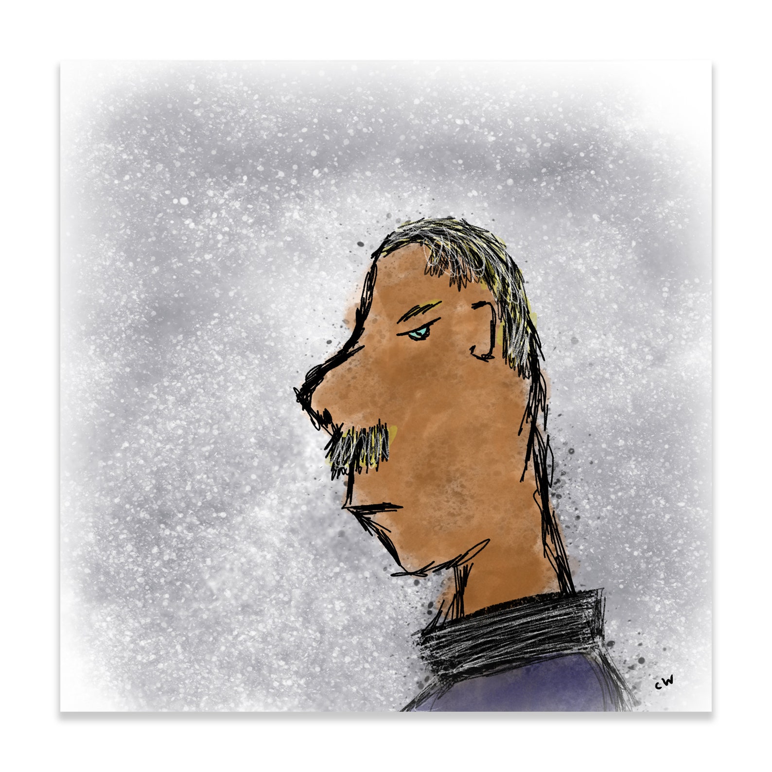 Old Man in a Fog Mental Health Art Poster Print - Etsy