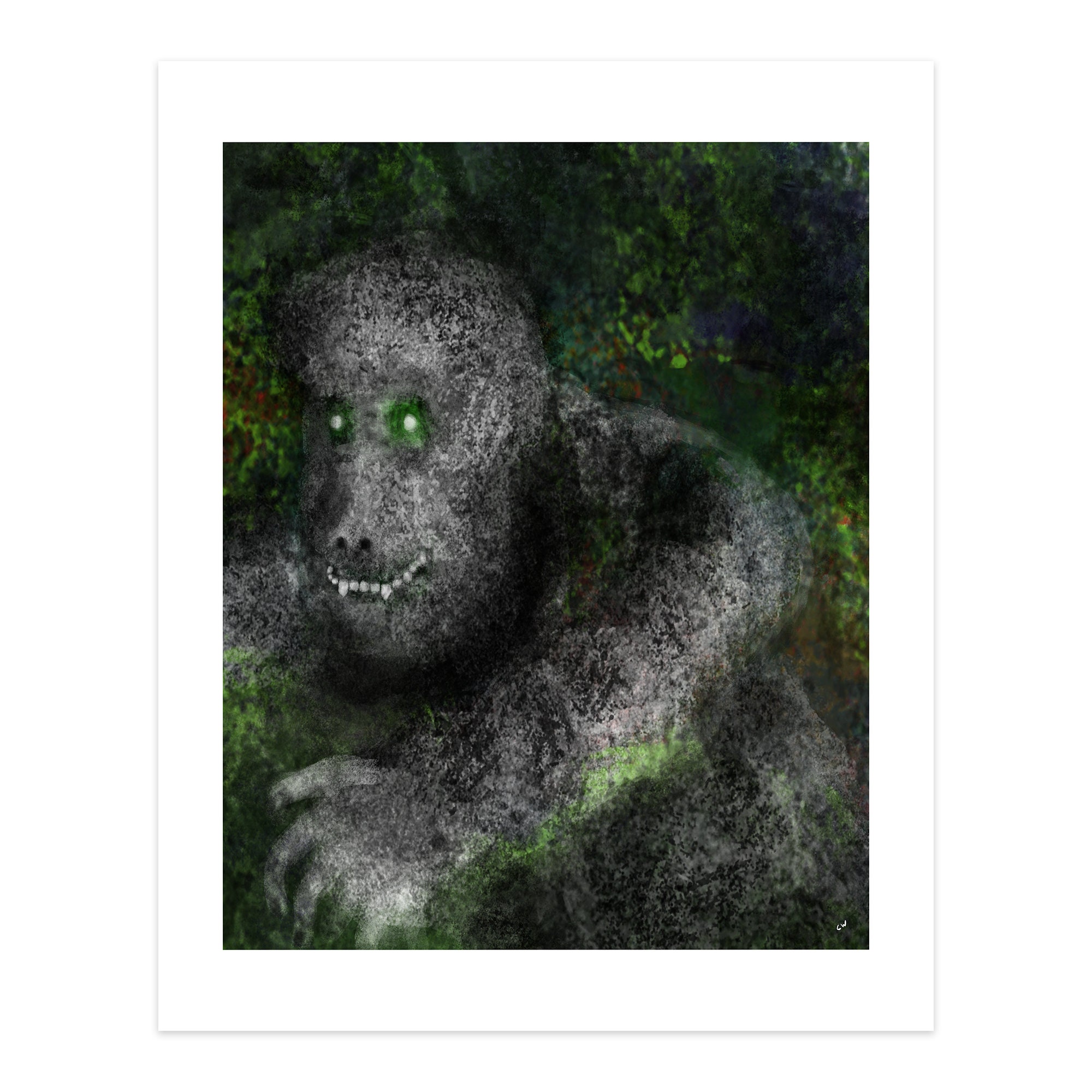 Zombie Stone Creature 16x20 Art Print Poster | Etsy