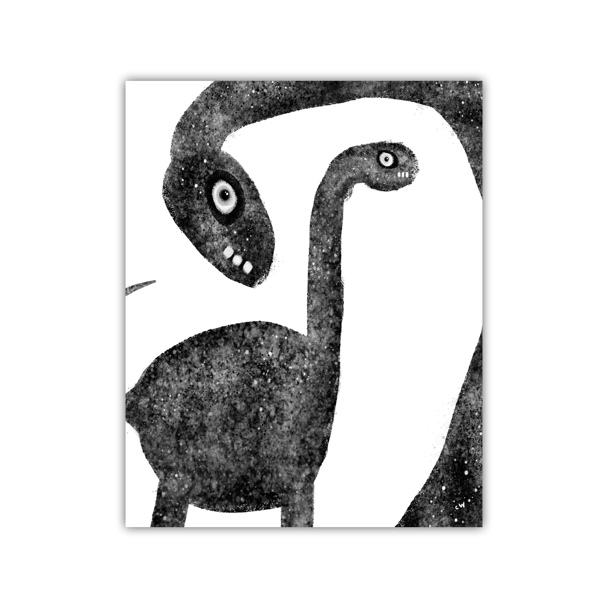 Brontosaurus Family Art Print Poster - Etsy