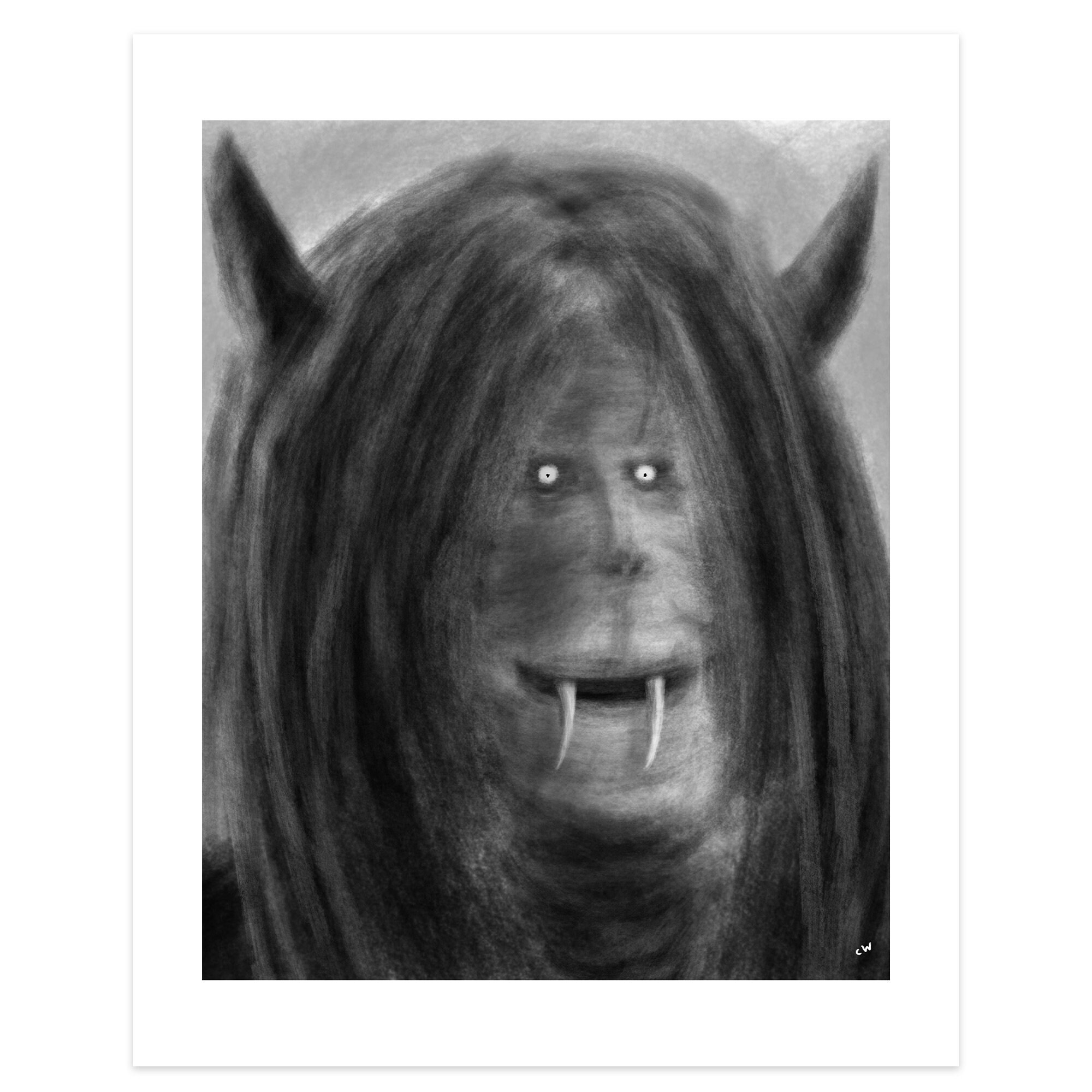 Weird Vampire Horror Art Print Poster - Etsy