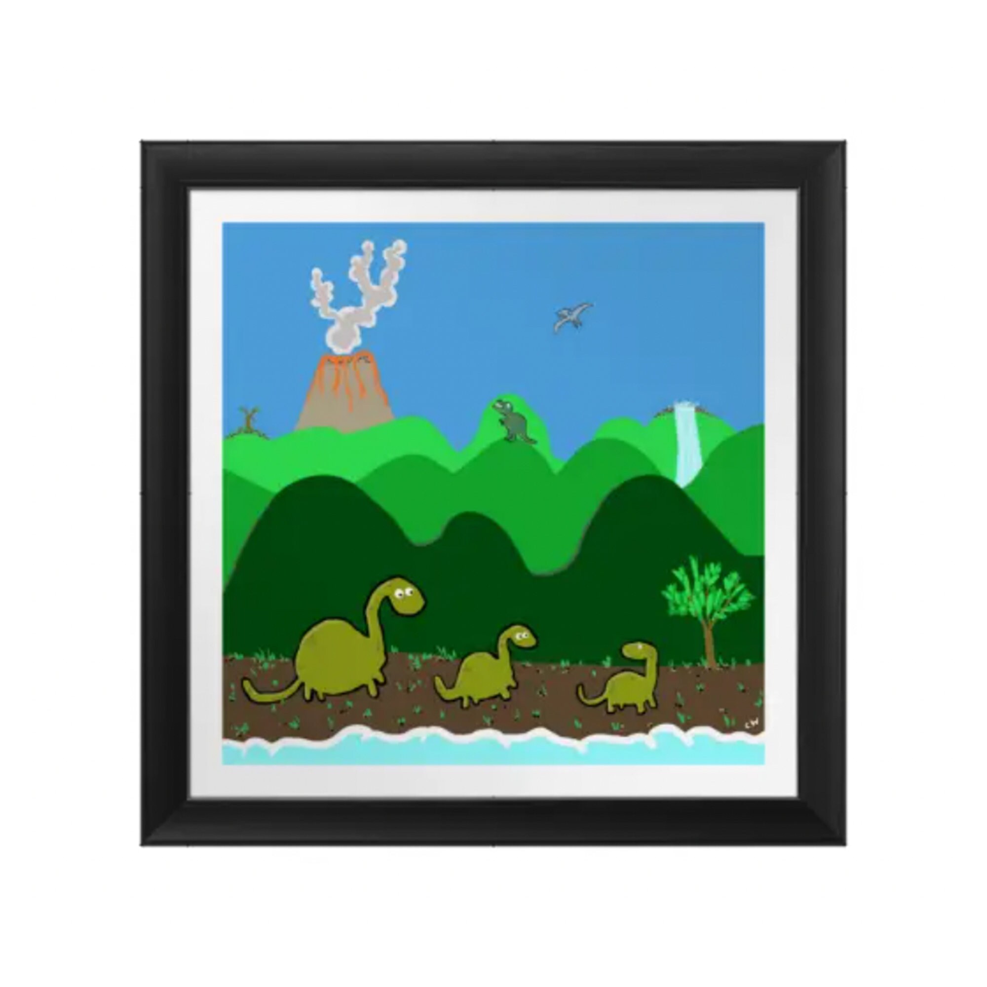 Dinosaur World 12 X 12 Framed Art Poster - Etsy