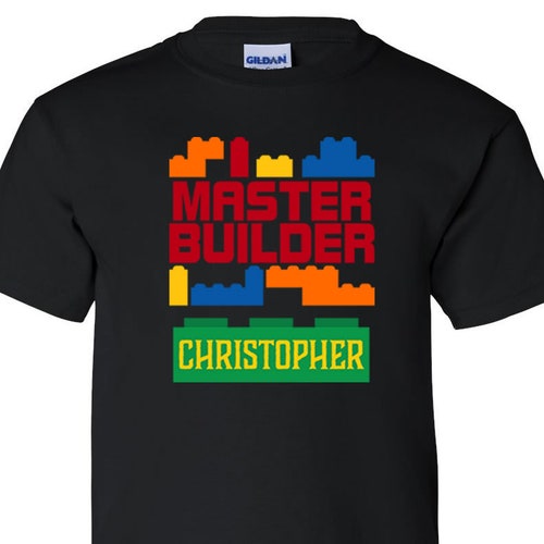 Master Builder T-shirt Personalized Building Block Shirt - Etsy