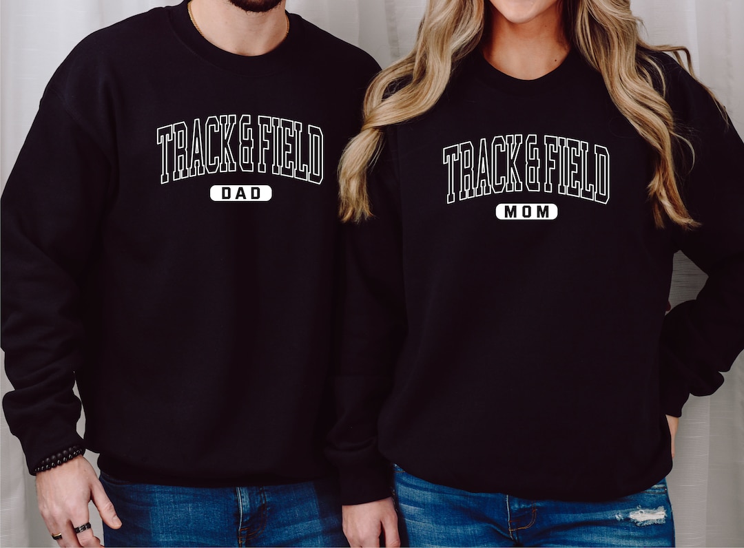 Track and Field Mom Dad Sweatshirt, Track Spirit Wear Sweatshirt, Track ...