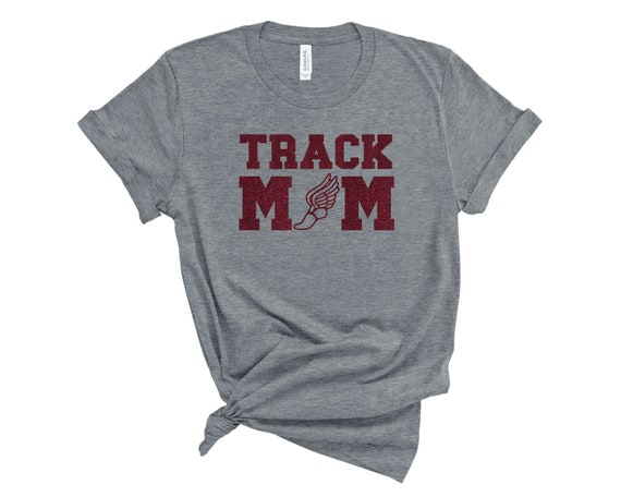 Glitter Track Mom T-shirt Track Shirt Track Mom Glitter | Etsy