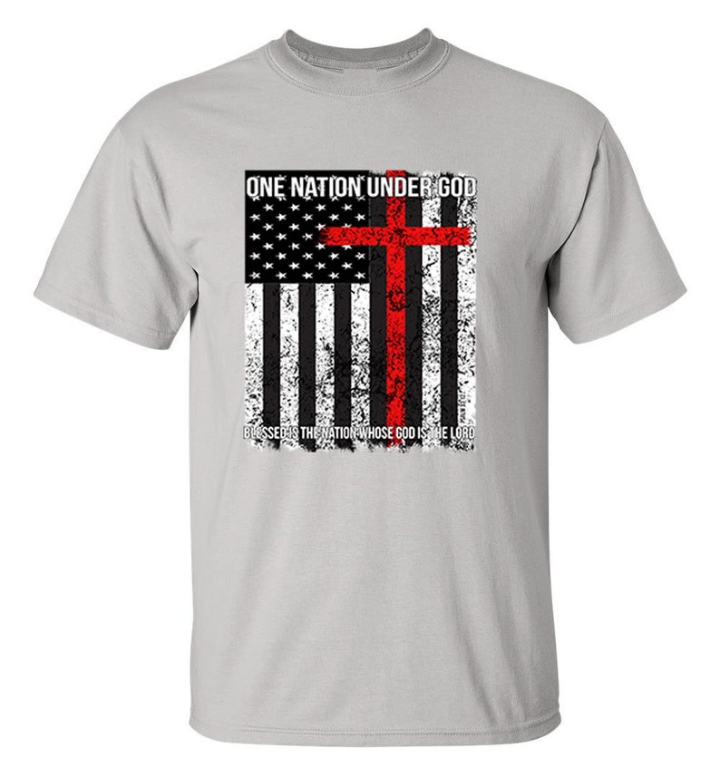 Christian One Nation Under God Blessed Is Nation American Flag Etsy