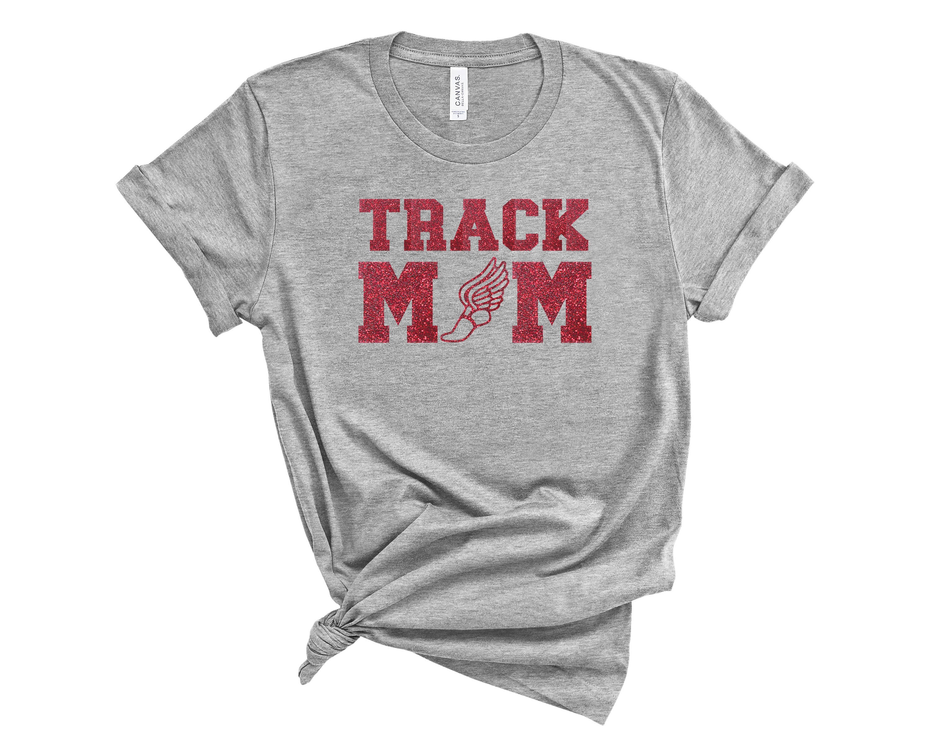 Glitter Track Mom T-shirt, Track Shirt, Track Mom Glitter Shirt, Track ...