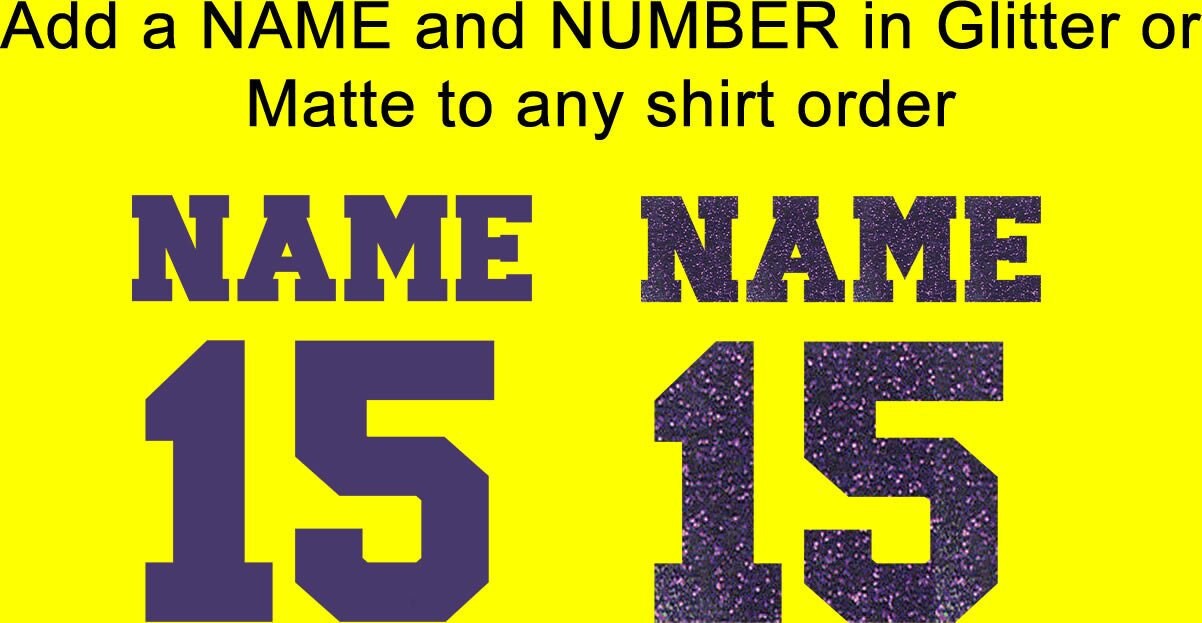 Add a Custom NAME and NUMBER to Your Shirt - Etsy
