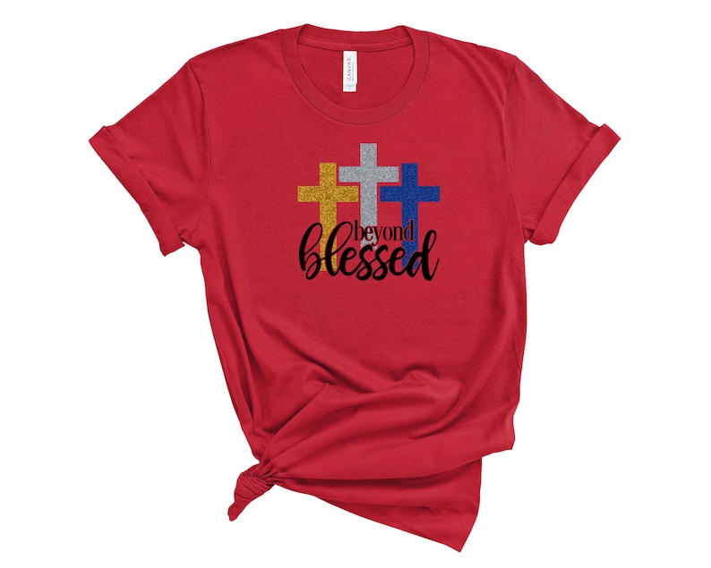 Beyond Blessed Glitter Shirt, Christian Glitter T-shirt, Womens Unisex ...