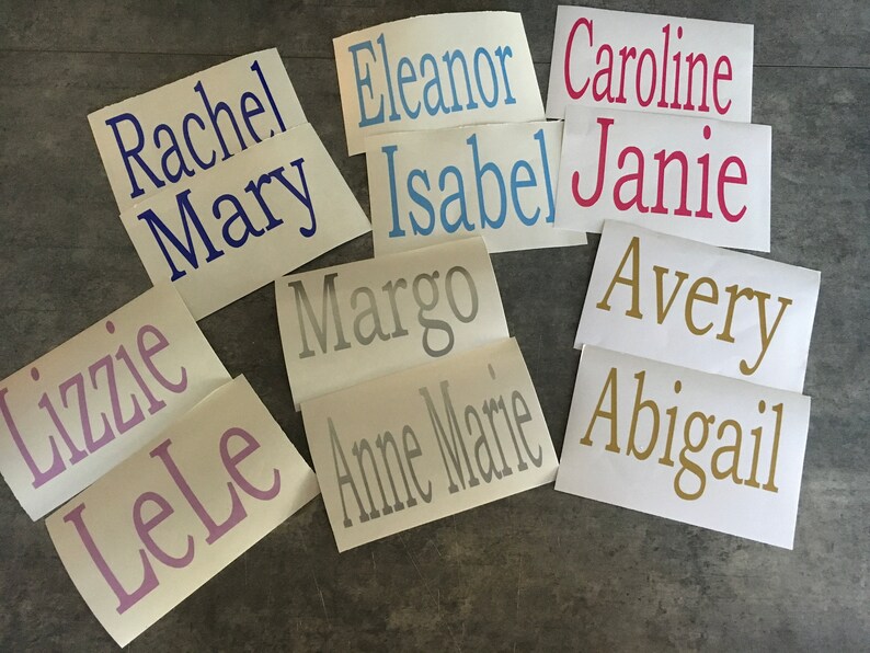 Custom Vinyl Letters Personalized Names Decal Stickers Name Stickers ...