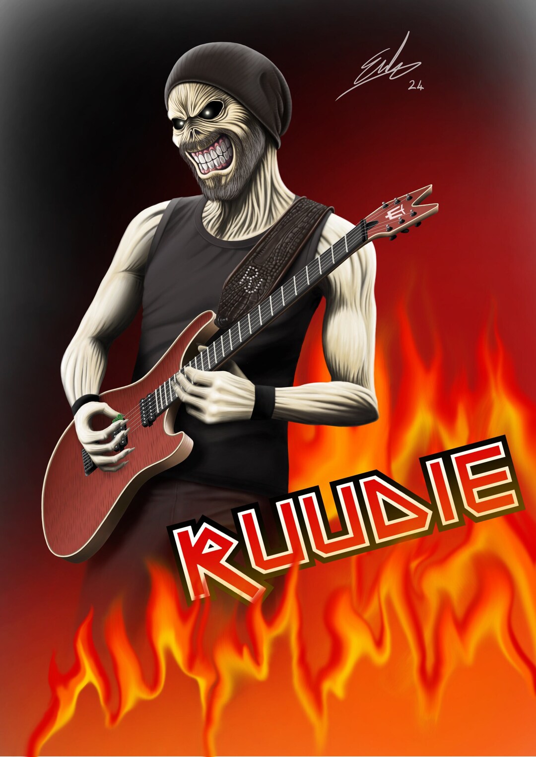 Ruud Jolie / Eddie || Within Temptation X Iron Maiden Crossover (A3 ...