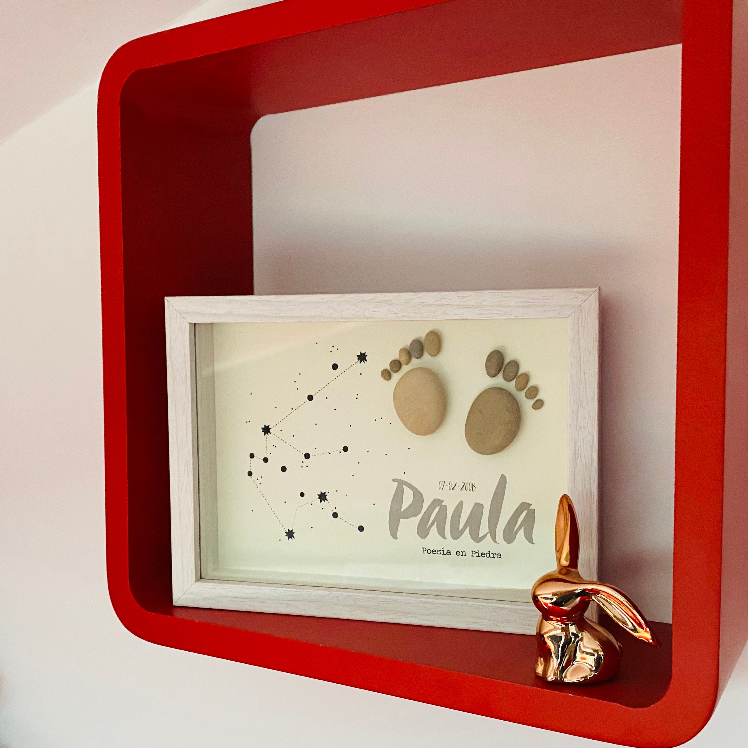 Cuadro en piedra para bebé Piecitos Regalo Personalizado Regalo ...