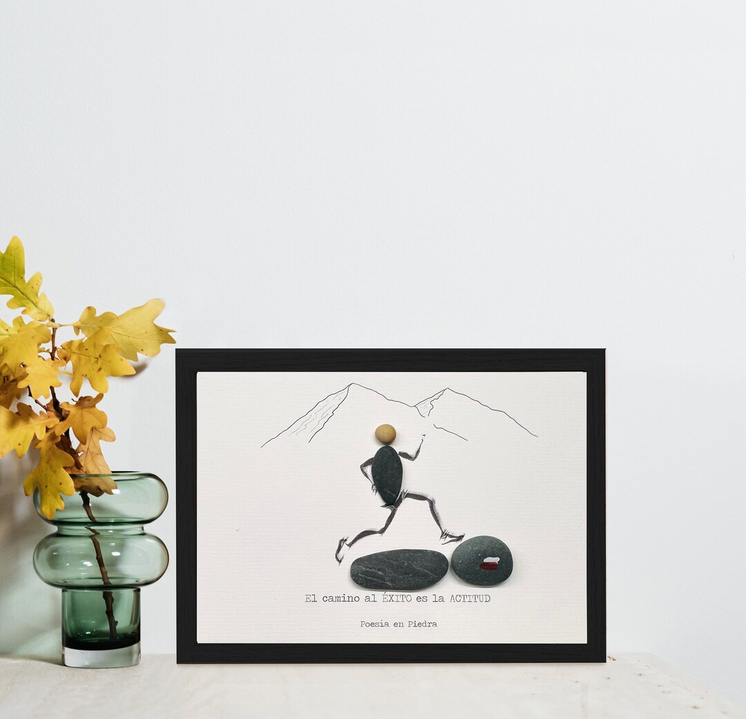 Stone Painting Runner Running Cross Mountain Runner Poetry in Stone - Etsy