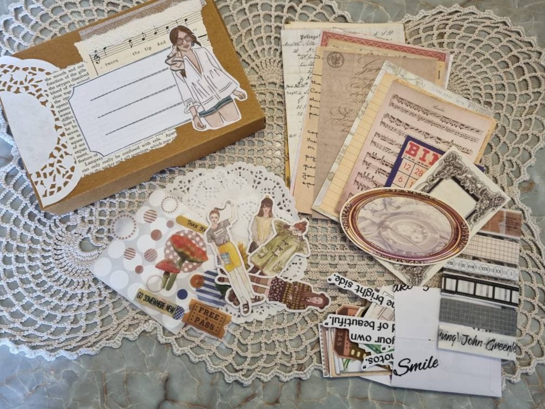 Collage Kit / Vintage Ephemera Bundle / Junk Journalling Pack / Collage ...