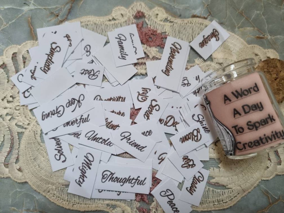 A Word A Day Sticker Set, Word & Phrase Sticker Set, Word in A Jar ...
