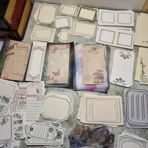 Assorted Memo & Label Pack/ Selection of Memo Papers/ Vintage Style ...