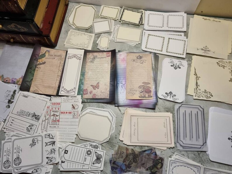 Assorted Memo & Label Pack/ Selection of Memo Papers/ Vintage | Etsy