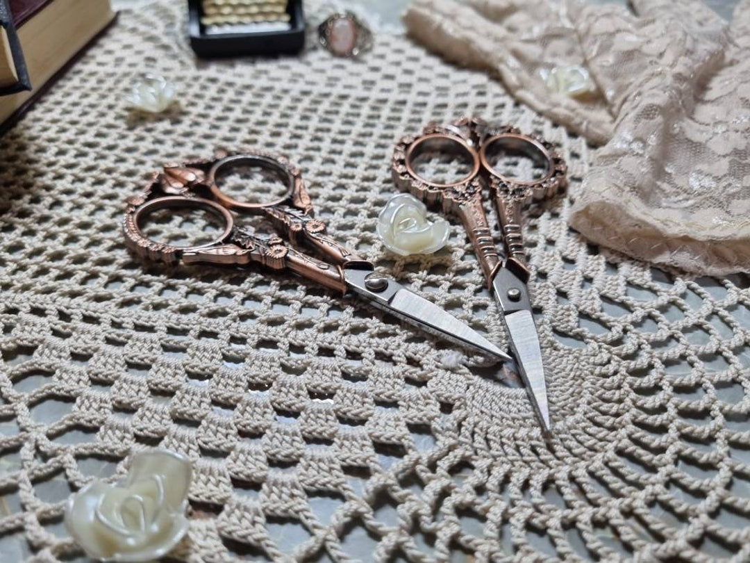 Vintage Scissors / Copper Vintage Style Decorative Scissors / Small ...