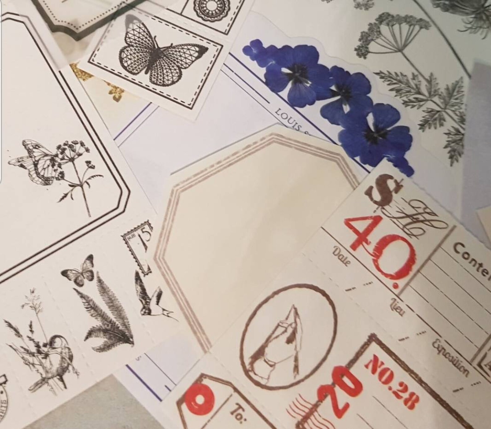 Assorted Memo & Label Pack/ Selection of Memo Papers/ Vintage | Etsy