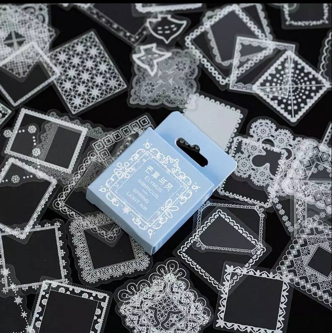 Doily Sticker Pack/ Frame Sticker Pack/ Acetate Sticker Pack/ Vintage ...