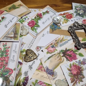 Vintage Calling Card Ephemera Set, Vintage Calling Card Bundle, Vintage ...